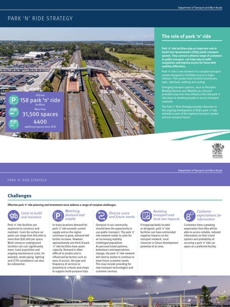Park N Ride Strategy Summary | PDF | Transport | Public Transport
