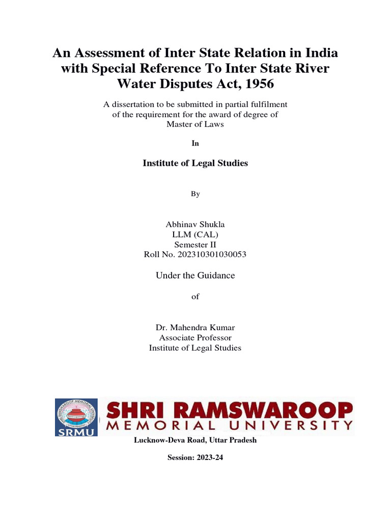 Abhinav Final Dissertation | PDF | Government Of India | Constitution