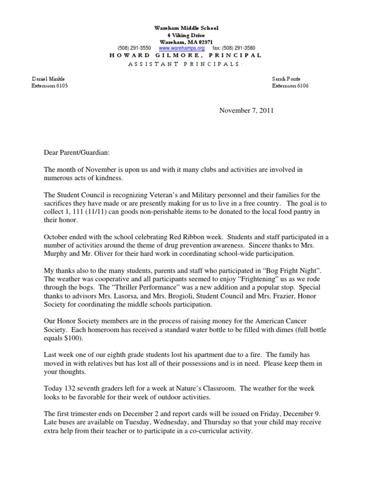 Assistant Principals: Daniel Minkle Sandi Ponte Extension 6105 ...