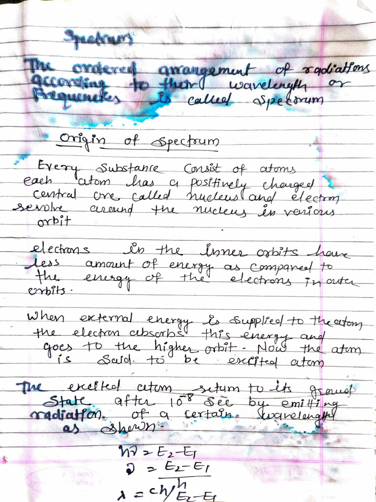 Atomic Spectra Pdf Radiation Chemistry