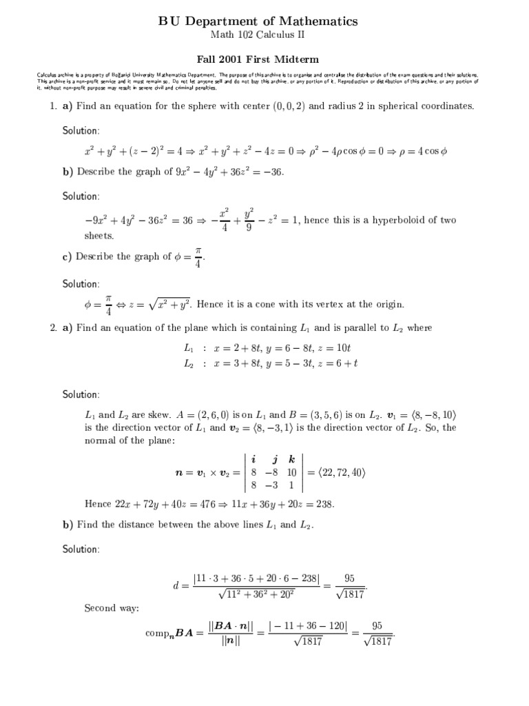 Math 102 MT 1 | PDF | Latin Script