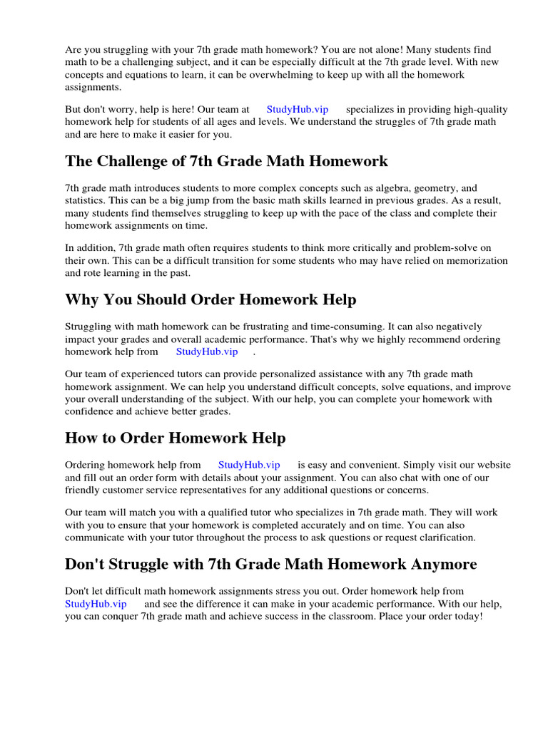 7th Grade Math Homework | PDF | Worksheet | Mathematics