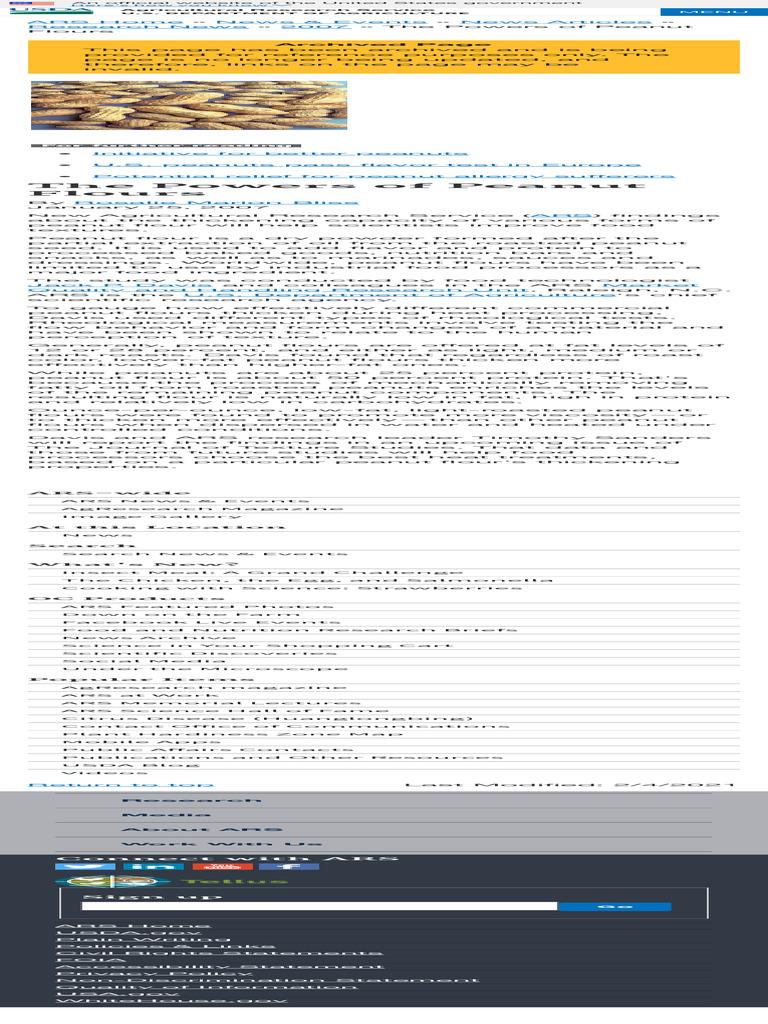 The Powers of Peanut Flours USDA ARS | PDF | Peanuts | Flour