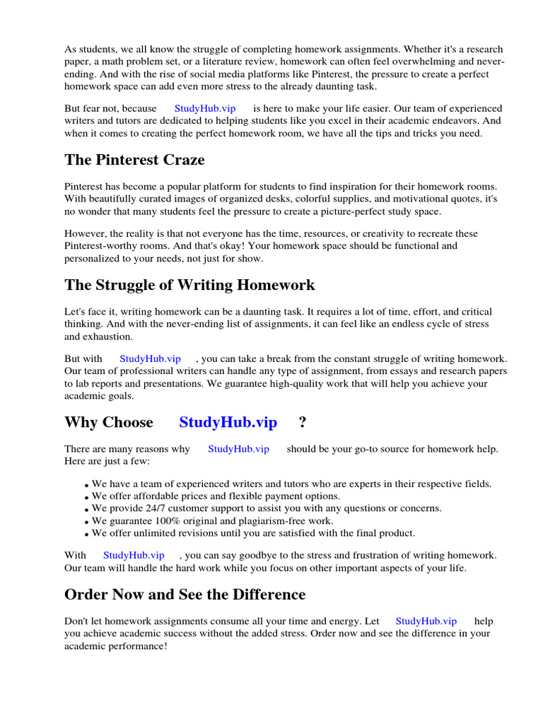 Pinterest Homework Rooms | Download Free PDF | Blog | Homework