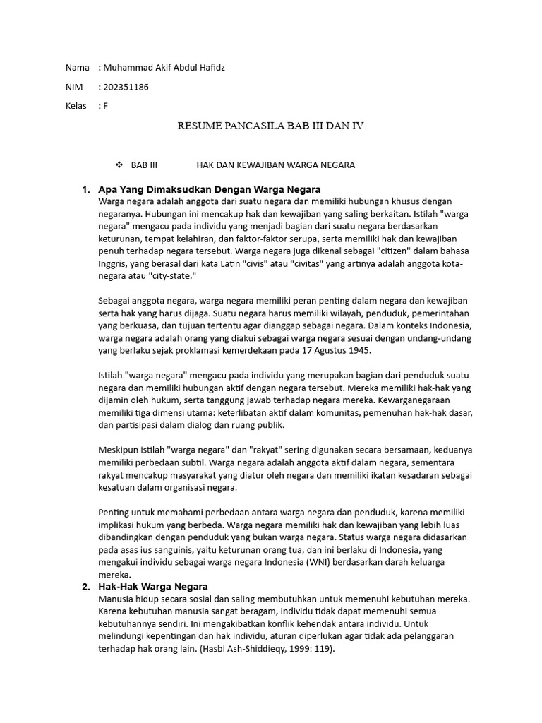 Muhammad Akif Abdul Hafidz - F - Pancasila | PDF