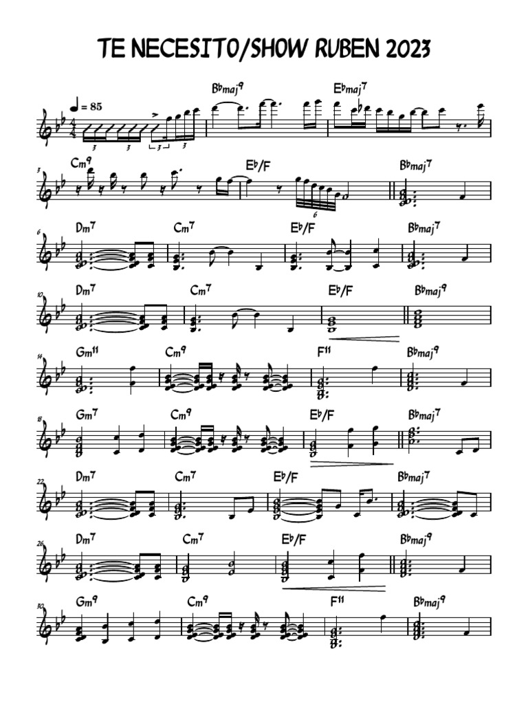 Te Necesito - Show Ruben 2023 | PDF