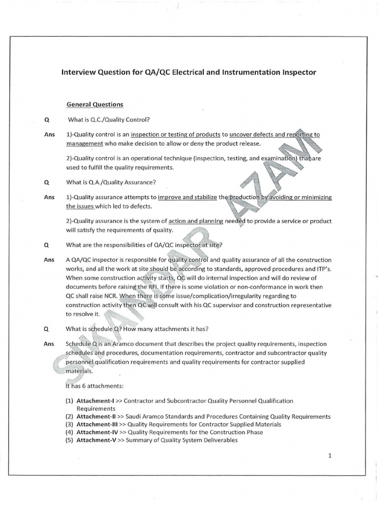 QA-QC Document E&I - 4 | PDF | Quality Assurance | Anode