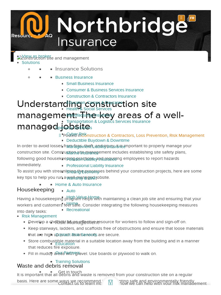 Understanding Construction Site Management: The Key Areas of A Well ...
