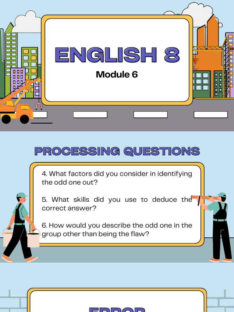 Q3 Module 6 Parallel Structures Main Topic | PDF | Verb | Adverb