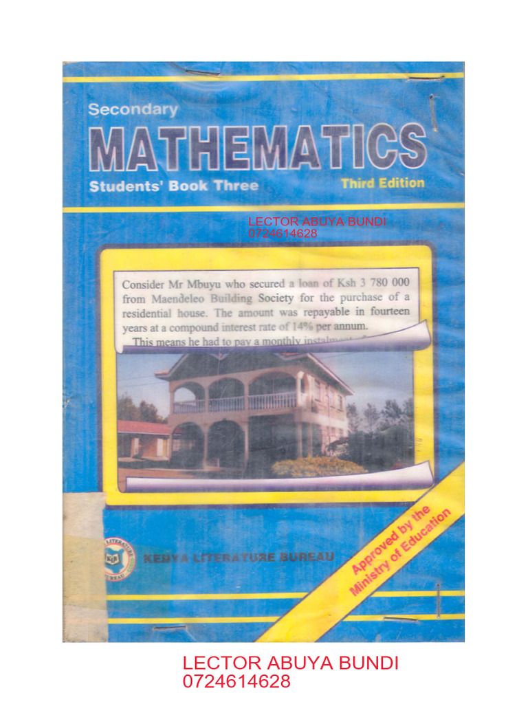 KLB Form 3 Mathematics | PDF | Career & Growth | Law