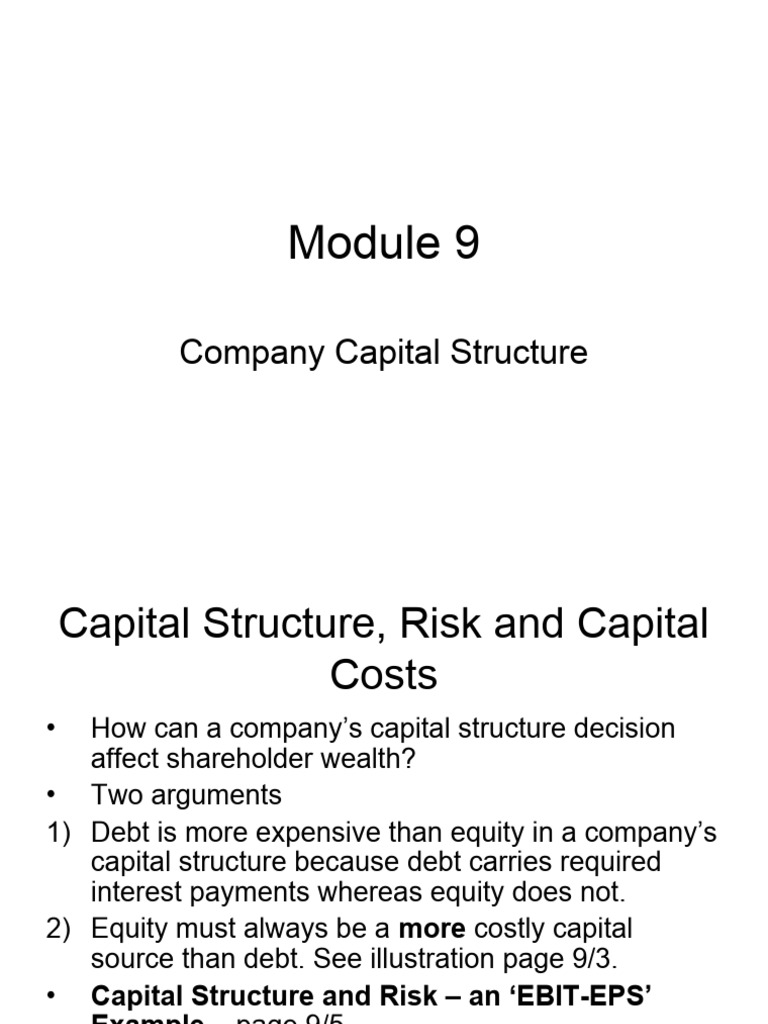 Company Capital Structure | PDF | Capital Structure | Debt