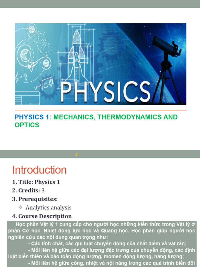 Bai Giang Vat Ly 1-2022 (C6) | PDF