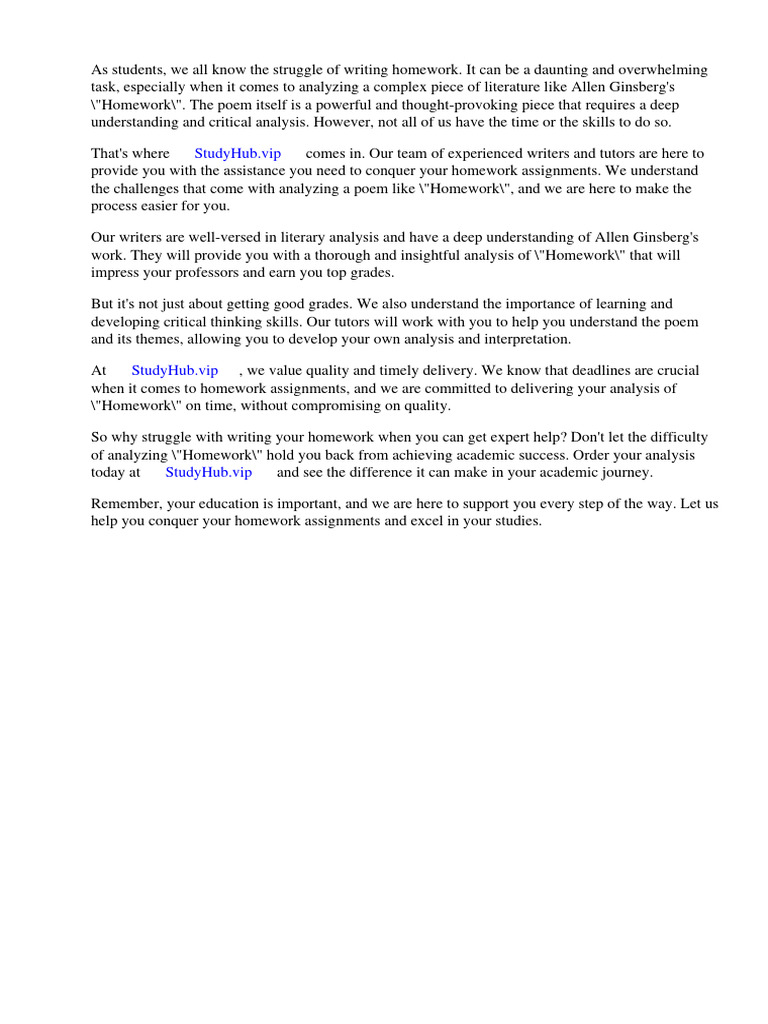 Allen Ginsberg Homework Analysis | Download Free PDF | Beat Generation ...