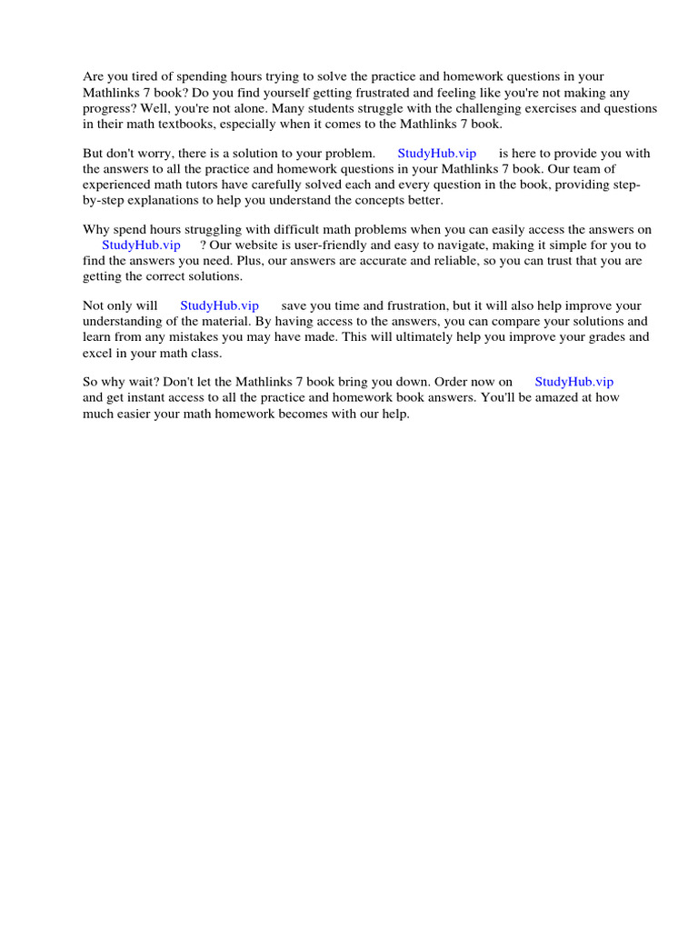 Mathlinks 7 Practice and Homework Book Answers | PDF | Books | Homework