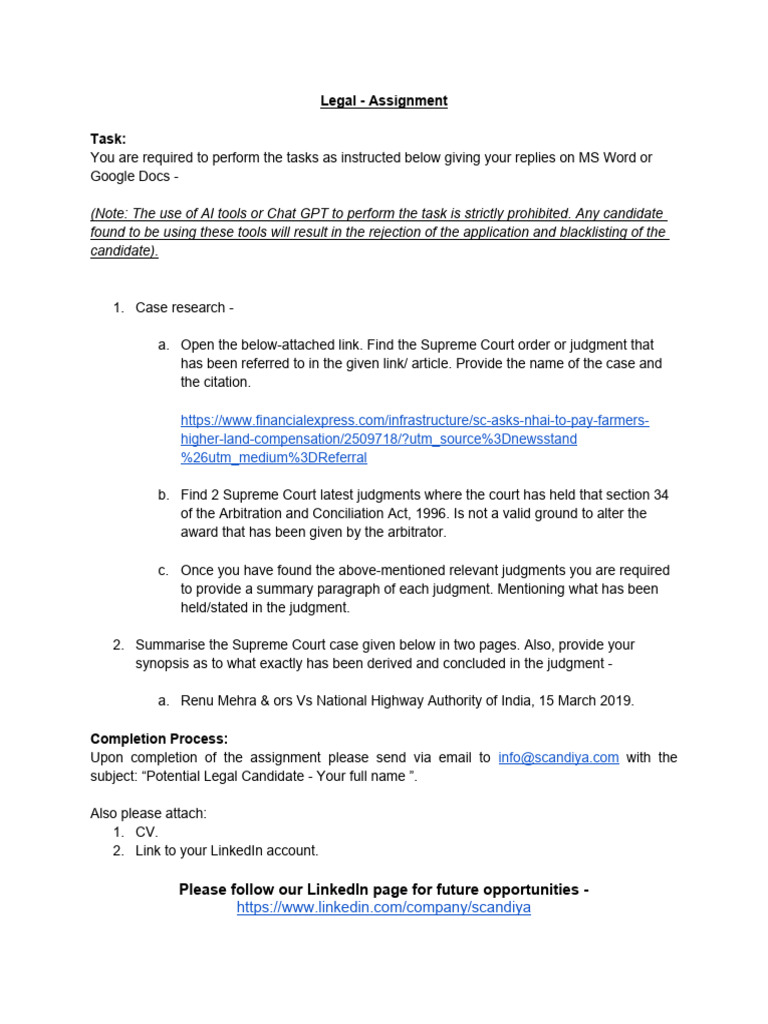 Legal - Assignment | PDF