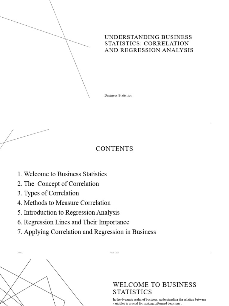 Business Statistics: Correlation & Regression | PDF | Regression ...