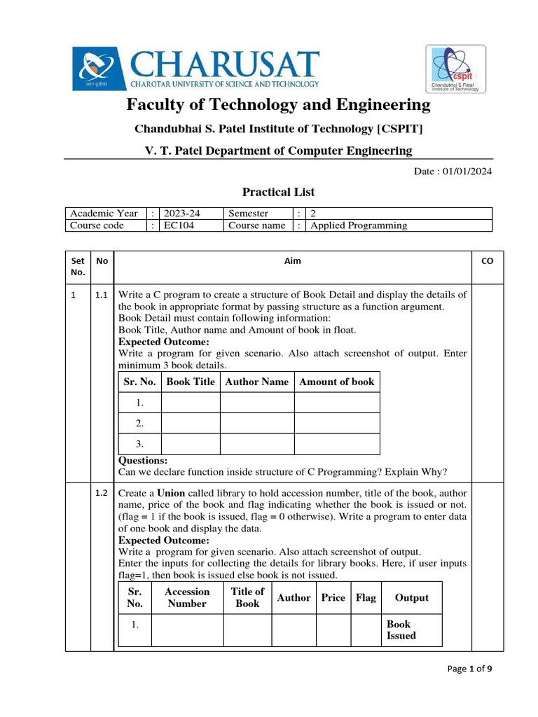 EC104 Lab-Manual | PDF | Constructor (Object Oriented Programming) | Programming