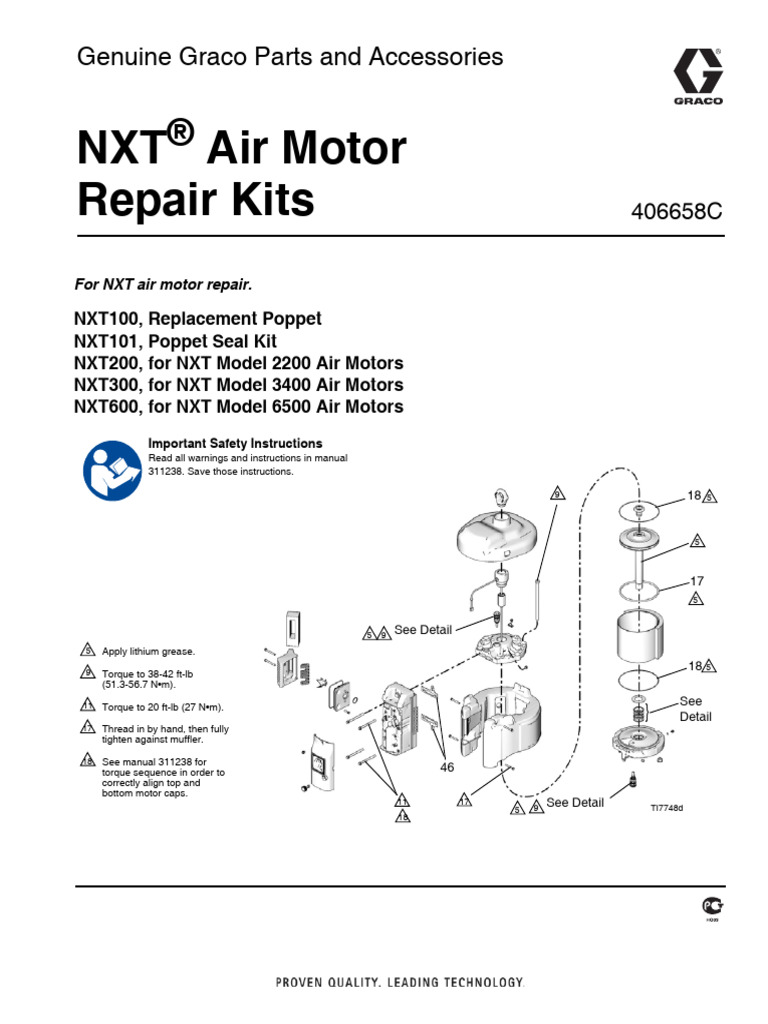 NXT Air Motor Repair Kit 406658EN-C | PDF | Motor Vehicle | Car