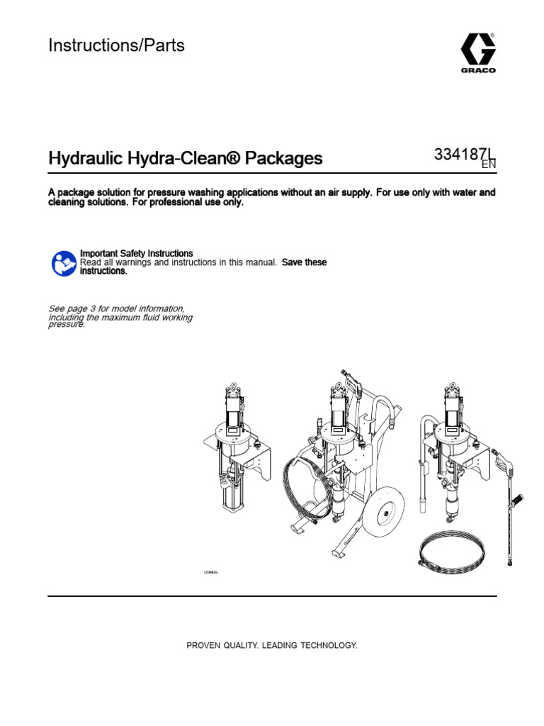 Hydra Clean Pressure Washer 334187EN-L | PDF | Pump | Valve