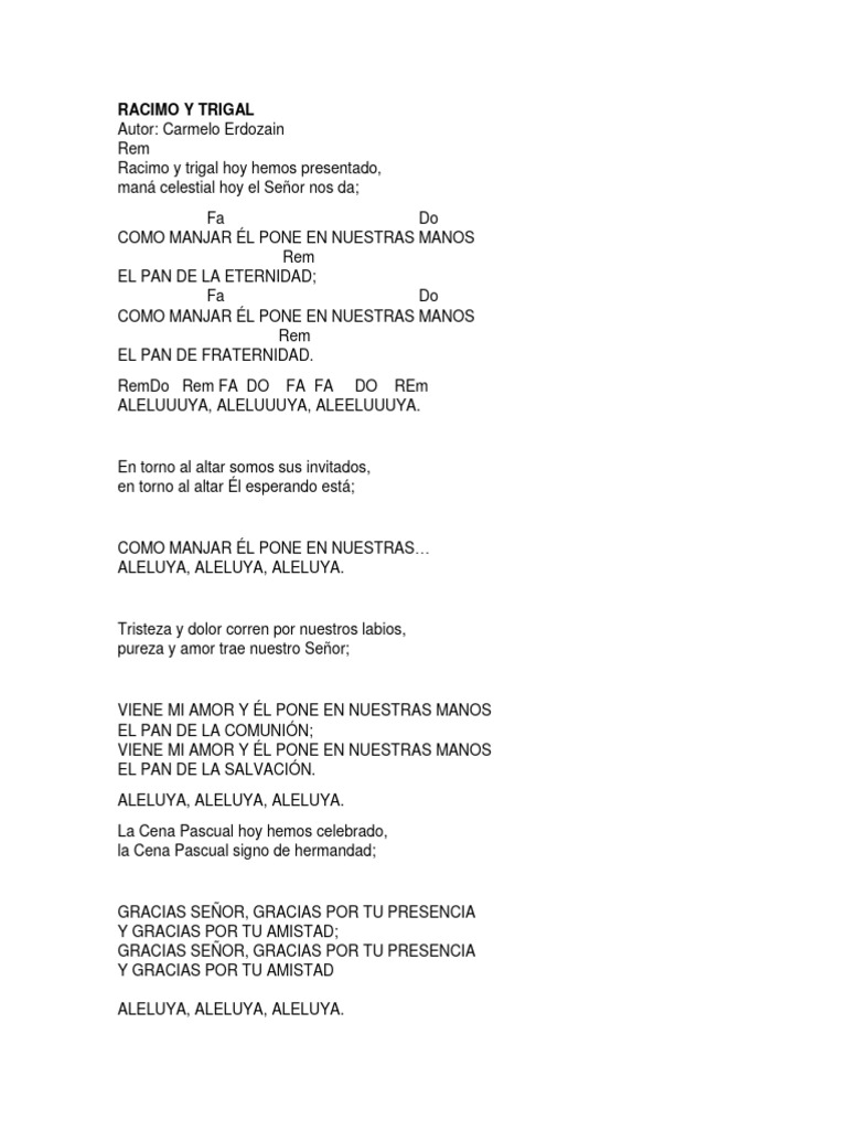 Racimo y Trigal | PDF