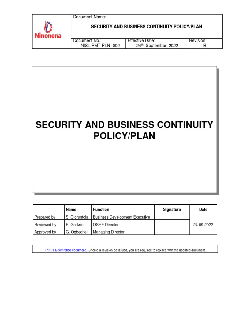 Business Continuity Plan Guide | PDF | Business