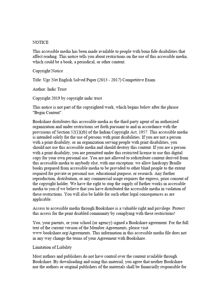 UGC NET Paper 2 Sample Papers | PDF | The Old Curiosity Shop | Metre ...