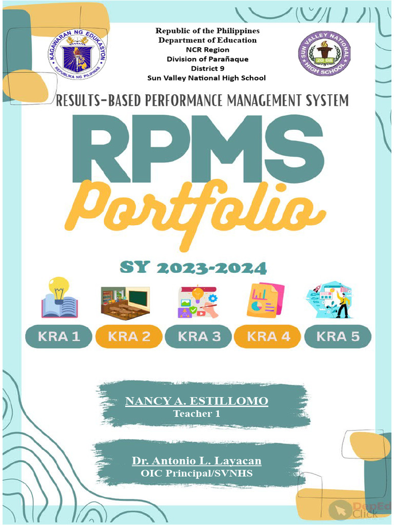 RPMS Portfolio Design 2024-2025 | PDF | Learning | Curriculum