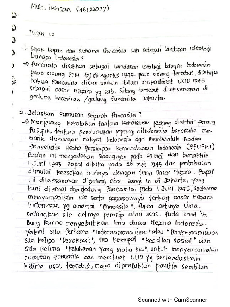 Muh. Ikhsan SM 46122027 - Tugas 10 Pancasila | PDF