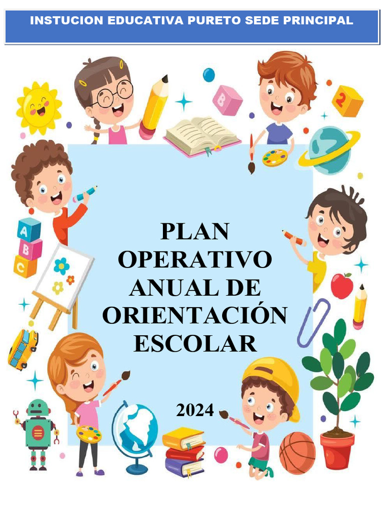 Plan Anual de Orientación Escolar 2024 | PDF | Comprensión lectora ...