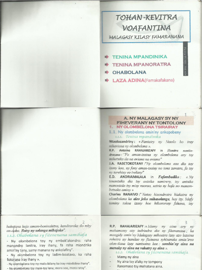 Tohan Kevitra Tle | PDF