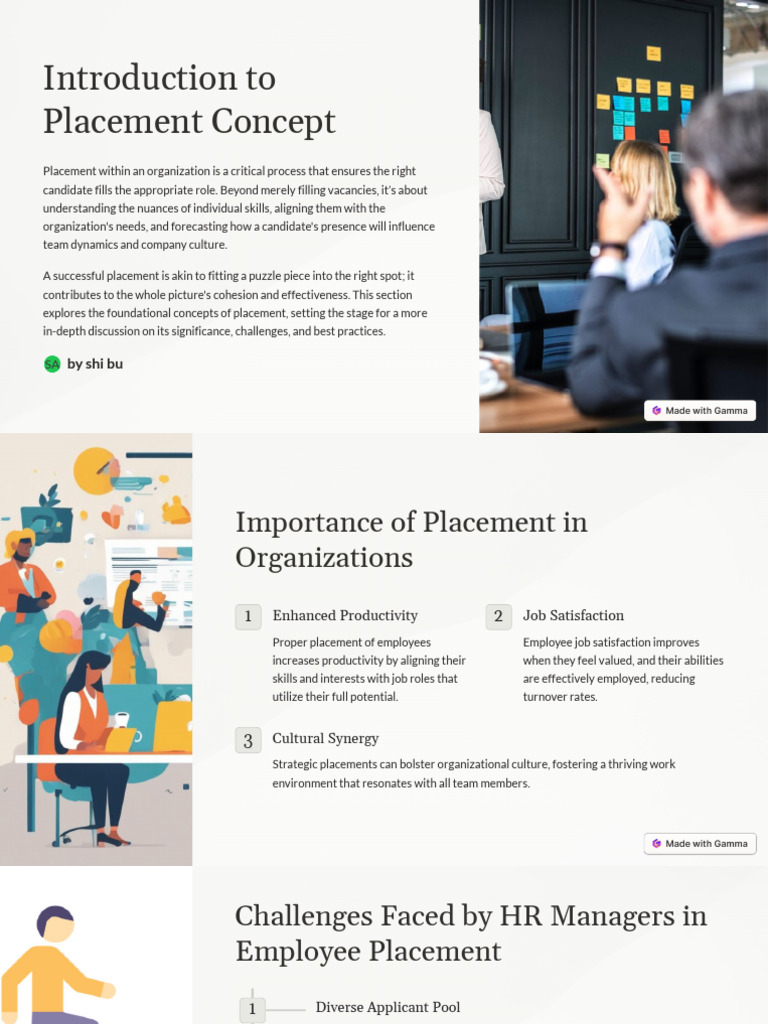 Introduction To Placement Concept | PDF | Employee Retention | Job ...
