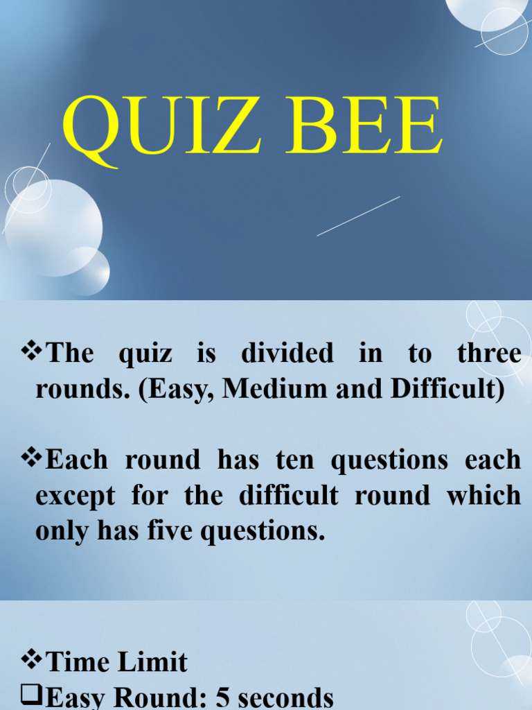 QUIZ BEE | PDF | Triangle | Rectangle