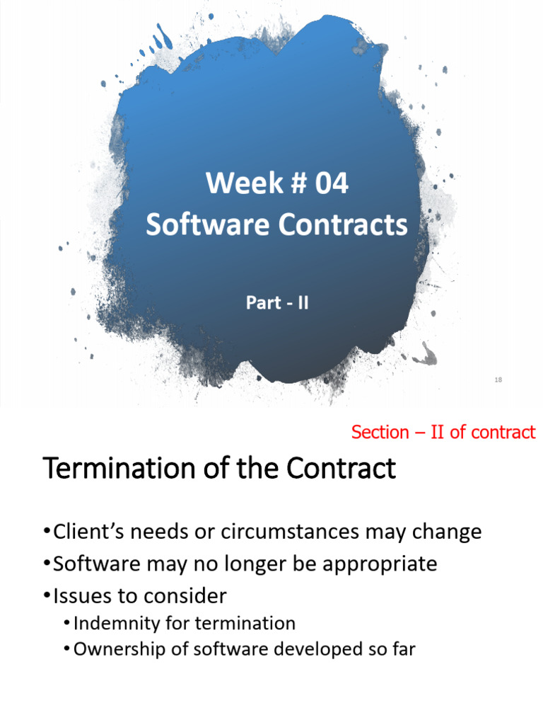 Software Contracts (Part-II) | PDF | Common Law | Civil Law (Legal System)