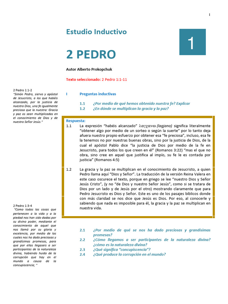 2 Pedro 1 Descargar Gratis Pdf Cristo Título Jesús