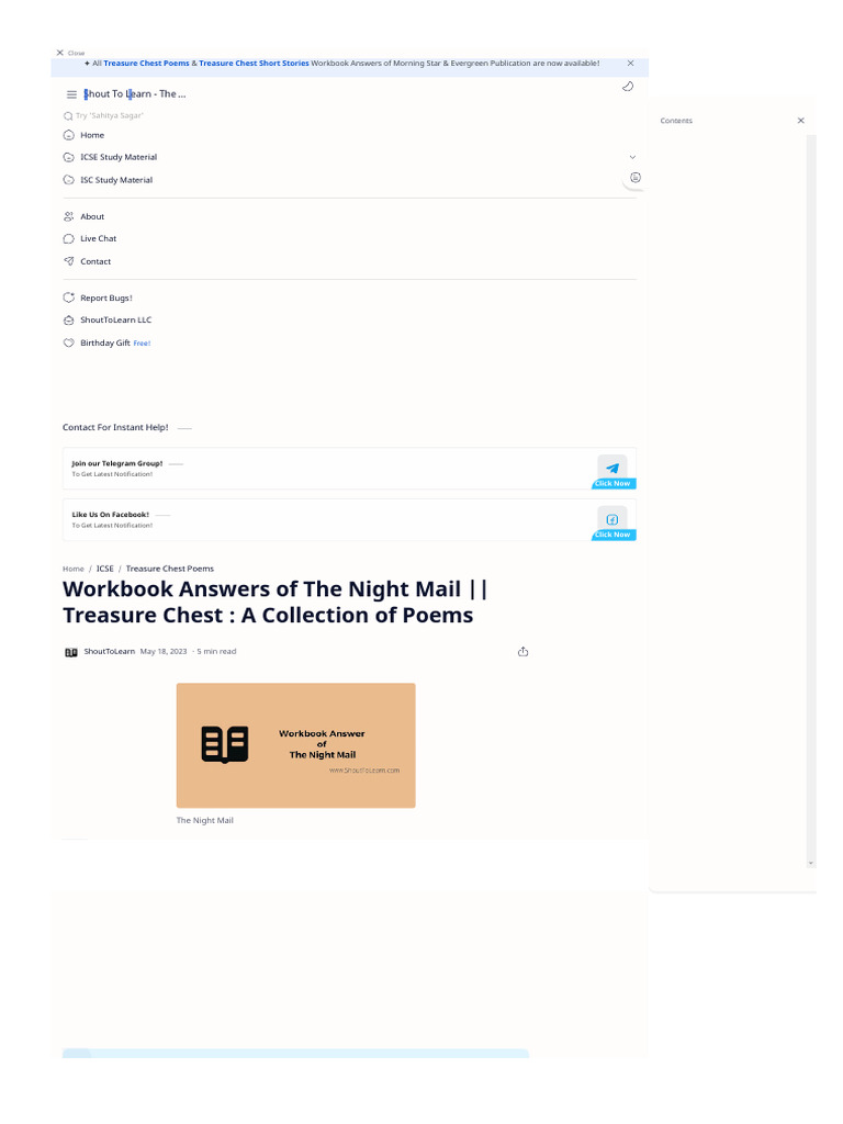Night Mail Class 9 Icse Workbook Asnwers | PDF | Social Science