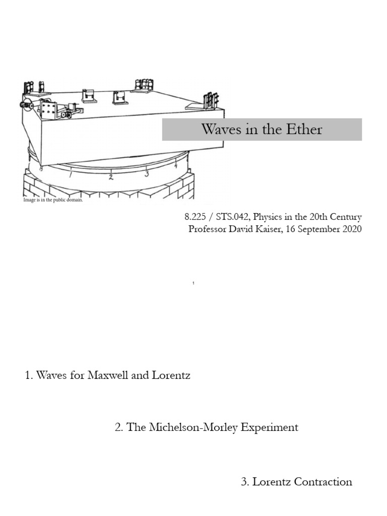 Lecture 04 | PDF | Luminiferous Aether | Physics