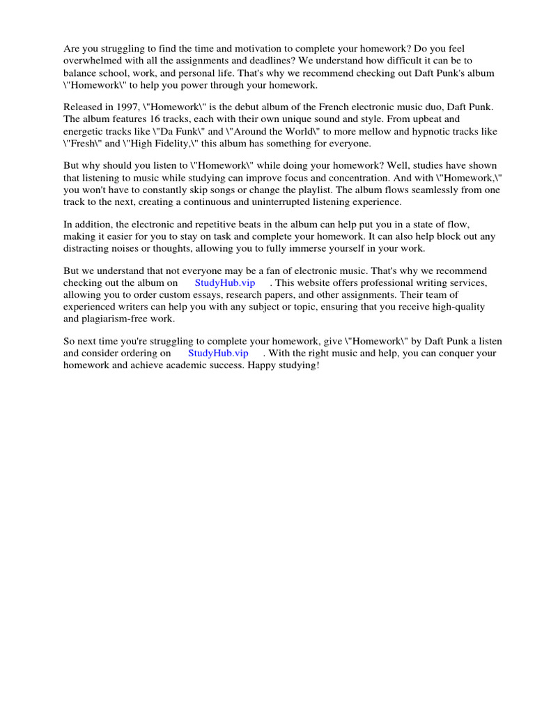 Homework Album Daft Punk Download | Download Free PDF | Popular Music