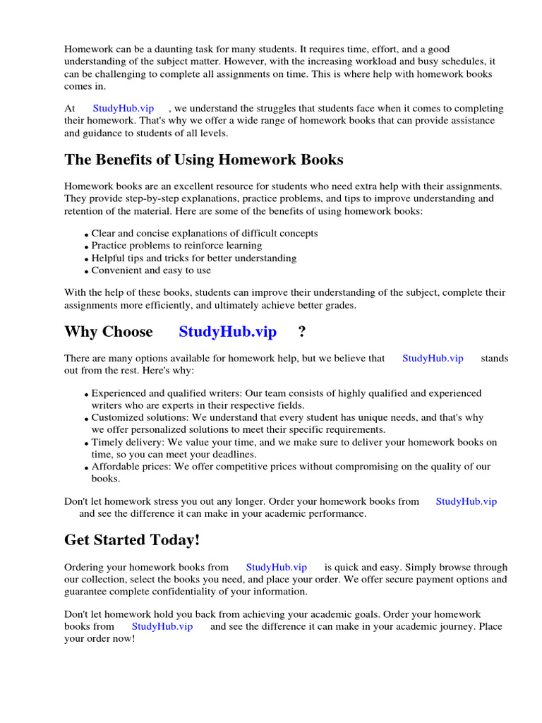 Help With Homework Books | PDF | Homework | Learning