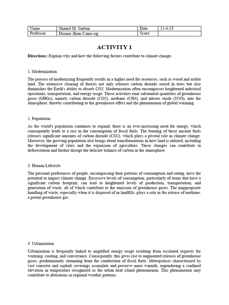 STS Handouts 7 | PDF | Greenhouse Gas | Climate Change