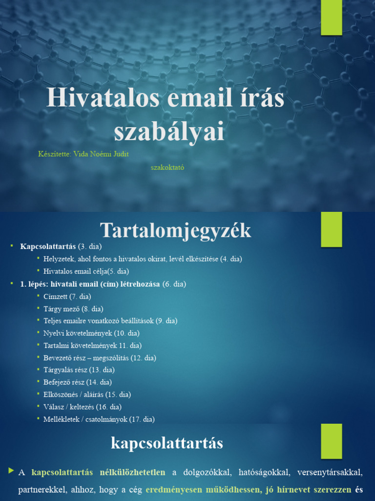 Hivatalos Email Szabályai | PDF