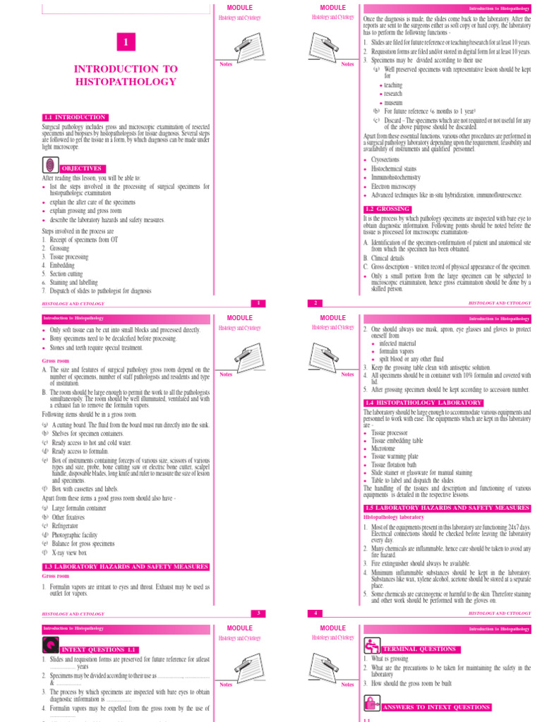 Histopathology Pdf Histopathology Microscopy