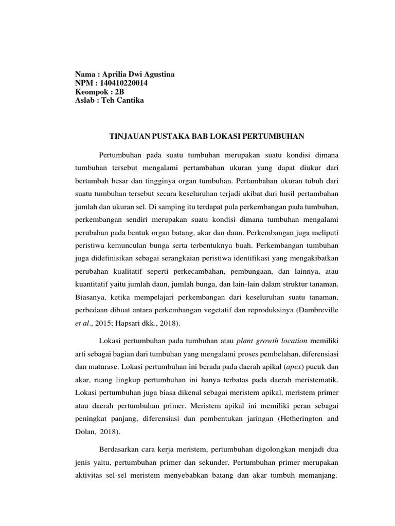 Tipus Lok. Pertumbuhan | PDF