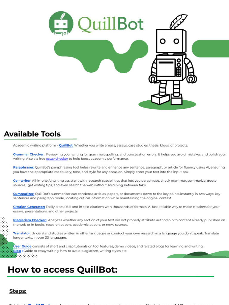 QuillBot User Manual | PDF | Citation | Plagiarism