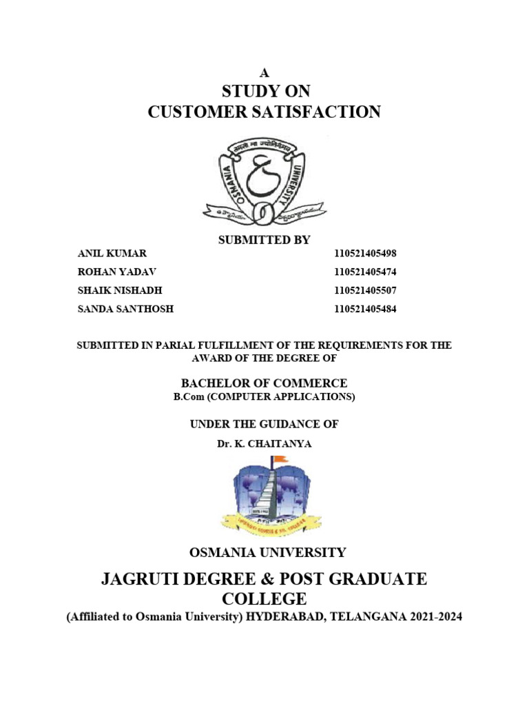 Customer Satisfaction | PDF | Business