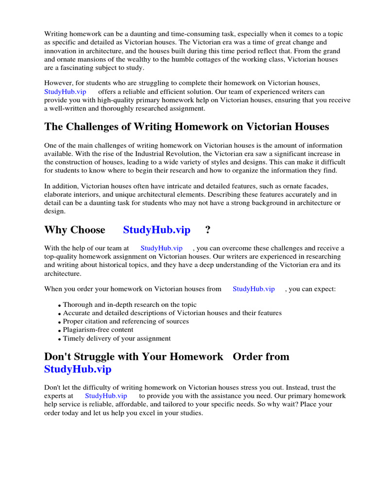 Primary Homework Help Victorian Houses | PDF | Teachers | Classroom