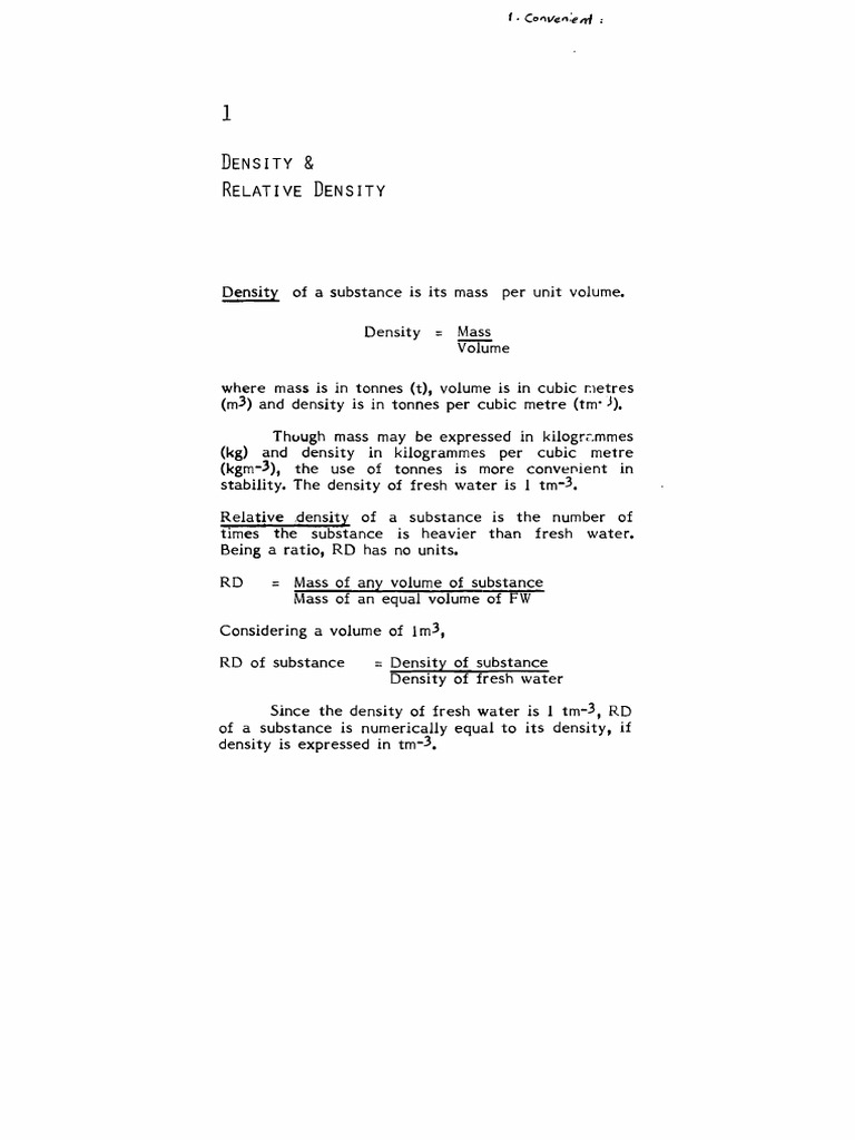 Density Relative Density | PDF | Density | Volume