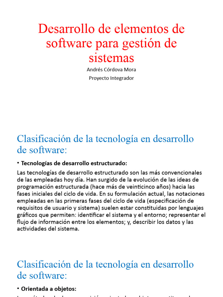 Desarrollo de Elementos de Software para Gestión de Sistemas | PDF ...
