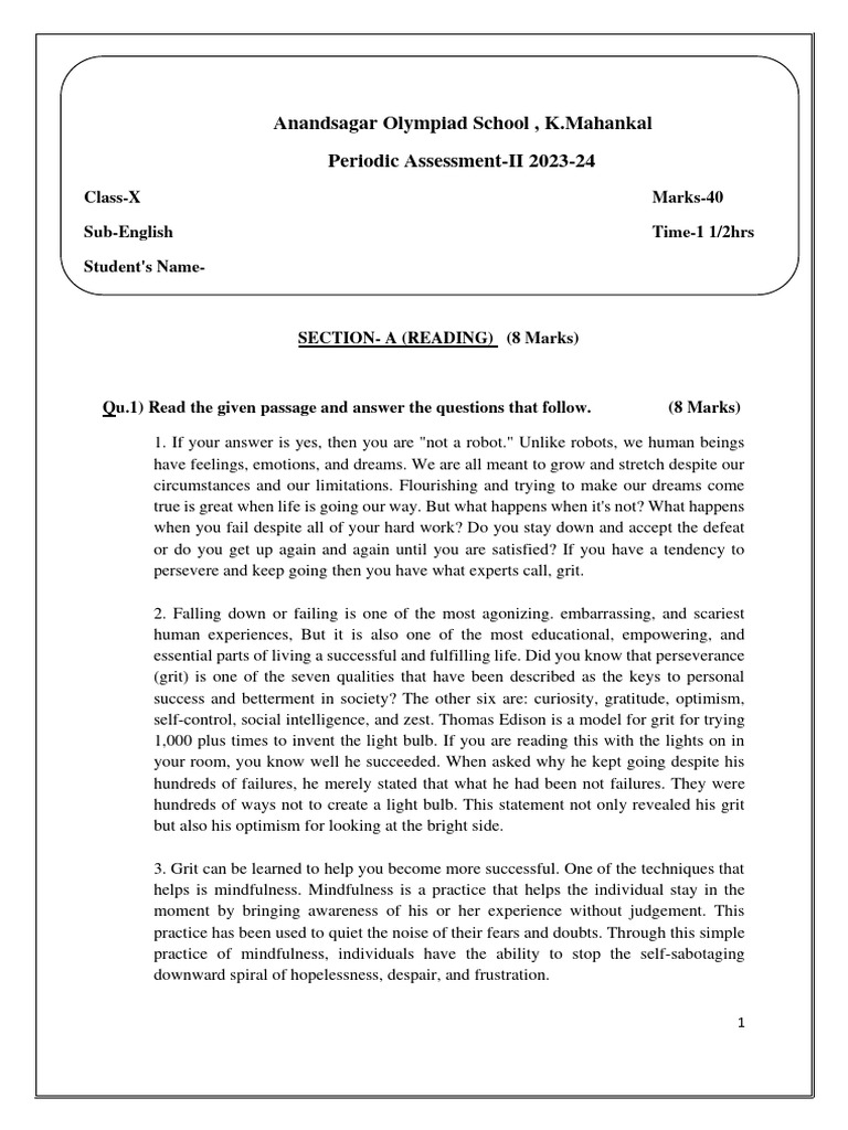 Que Paper | Download Free PDF | Grit (Personality Trait) | Mindfulness