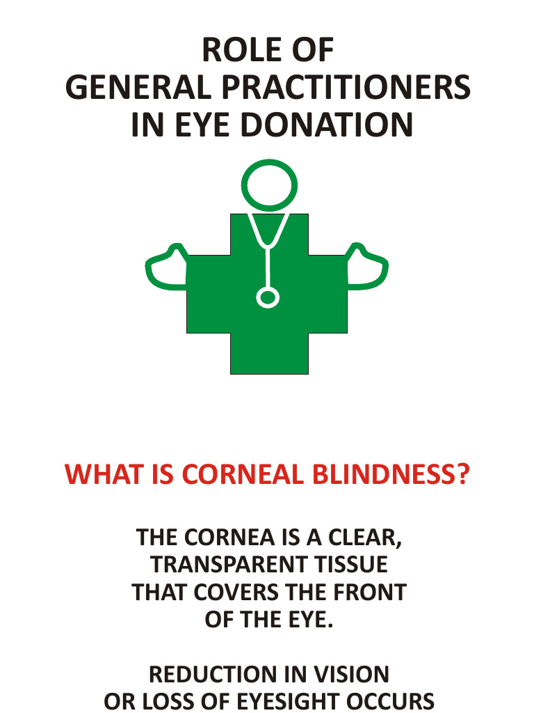 Promoting Eye Donation Awareness | PDF | Cornea | Visual Impairment