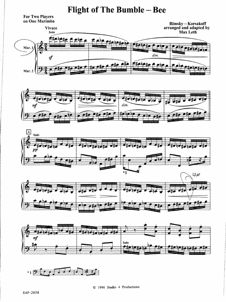 Flight of The Bumble-Bee (Score) - Korsakoff, Arr. Max Leth | PDF